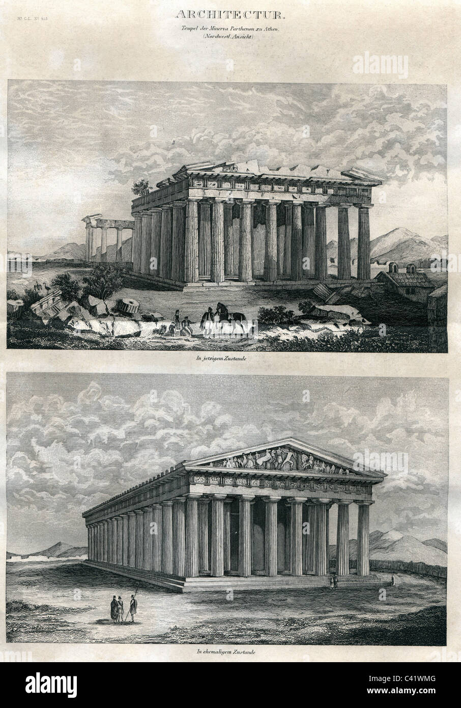 architecture, ancient world, temples, Parthenon in Athens, ruin (above ...