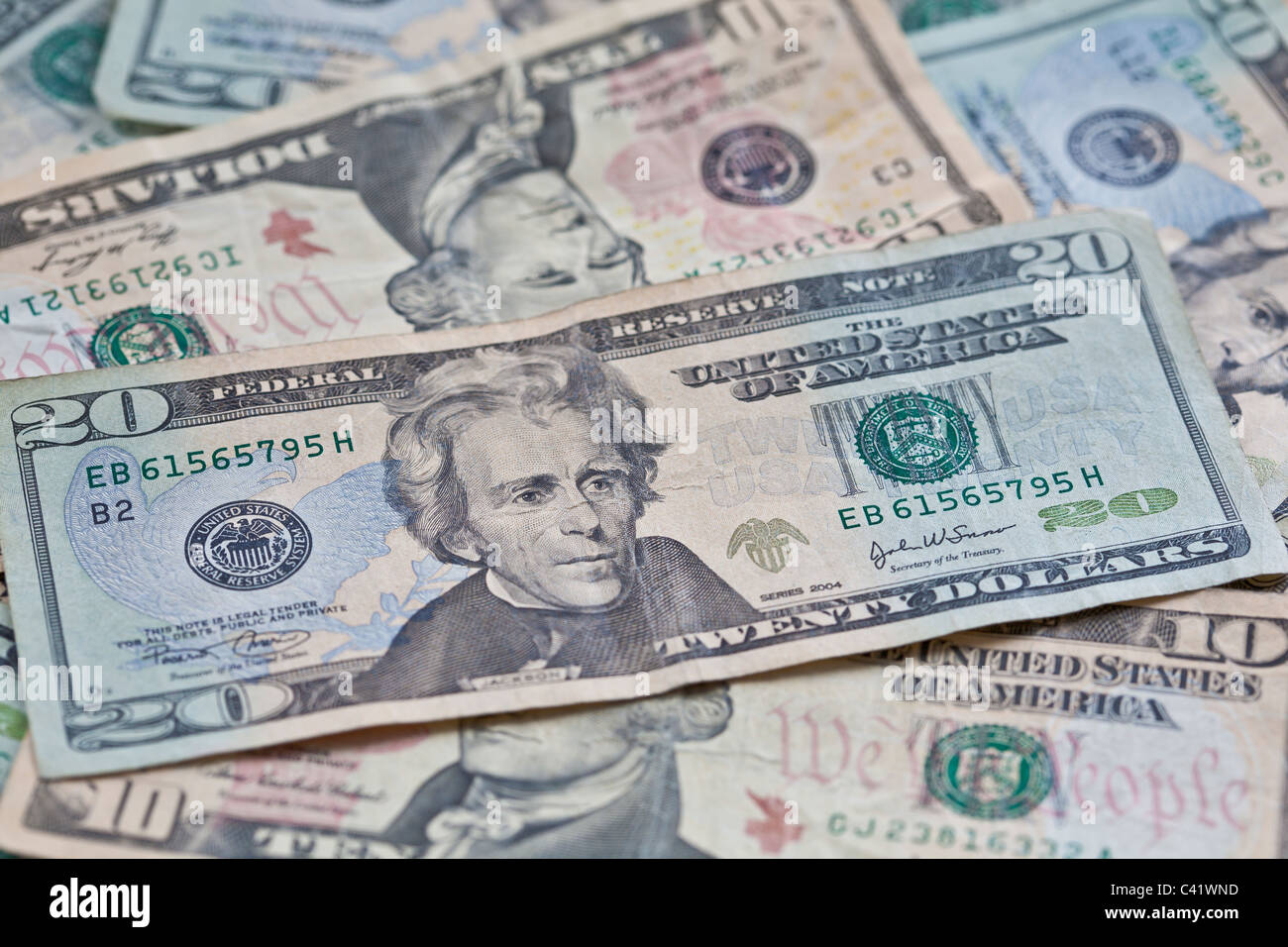 us currency closeup of bills Stock Photo - Alamy