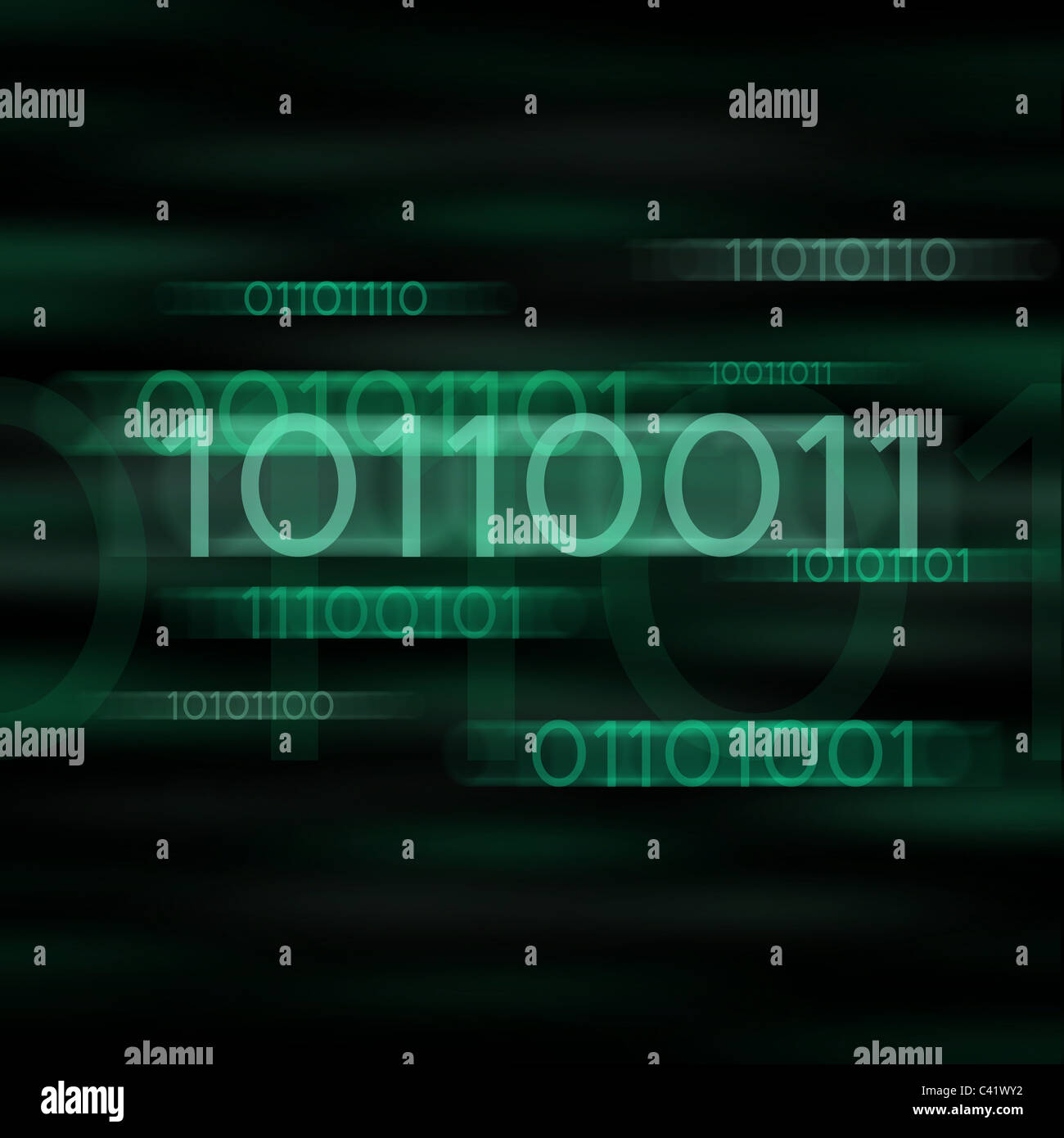 Green blurred binary computer code hi-res stock photography and images ...