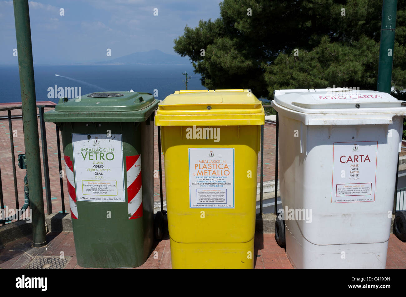 Recycling bins italy hi-res stock photography and images - Alamy