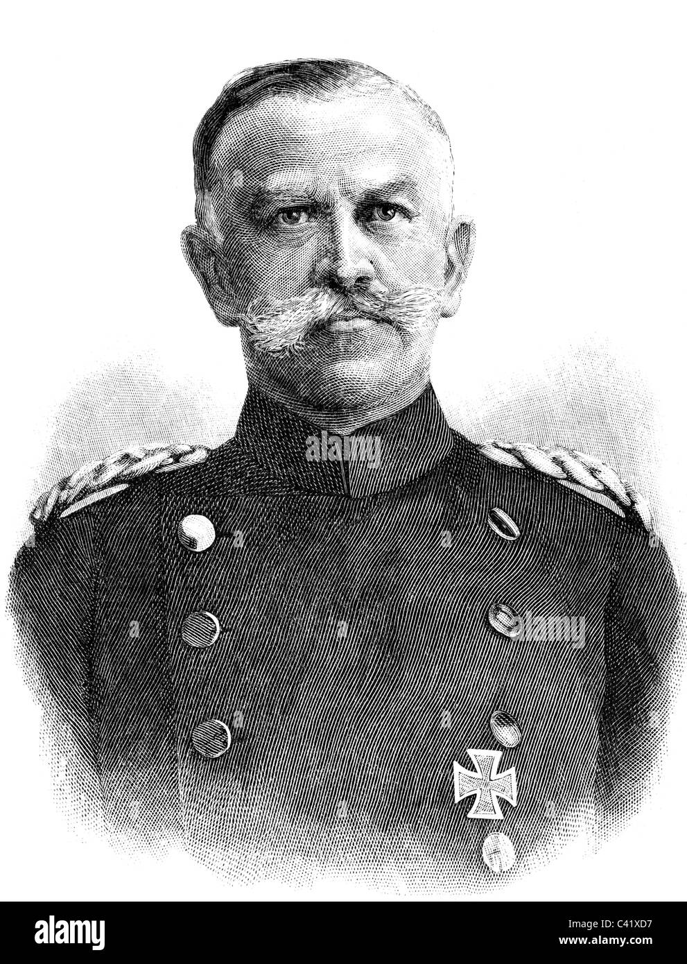Buelow, Adolf Karl Leopold von, 1837 - 1907, German general, portrait ...