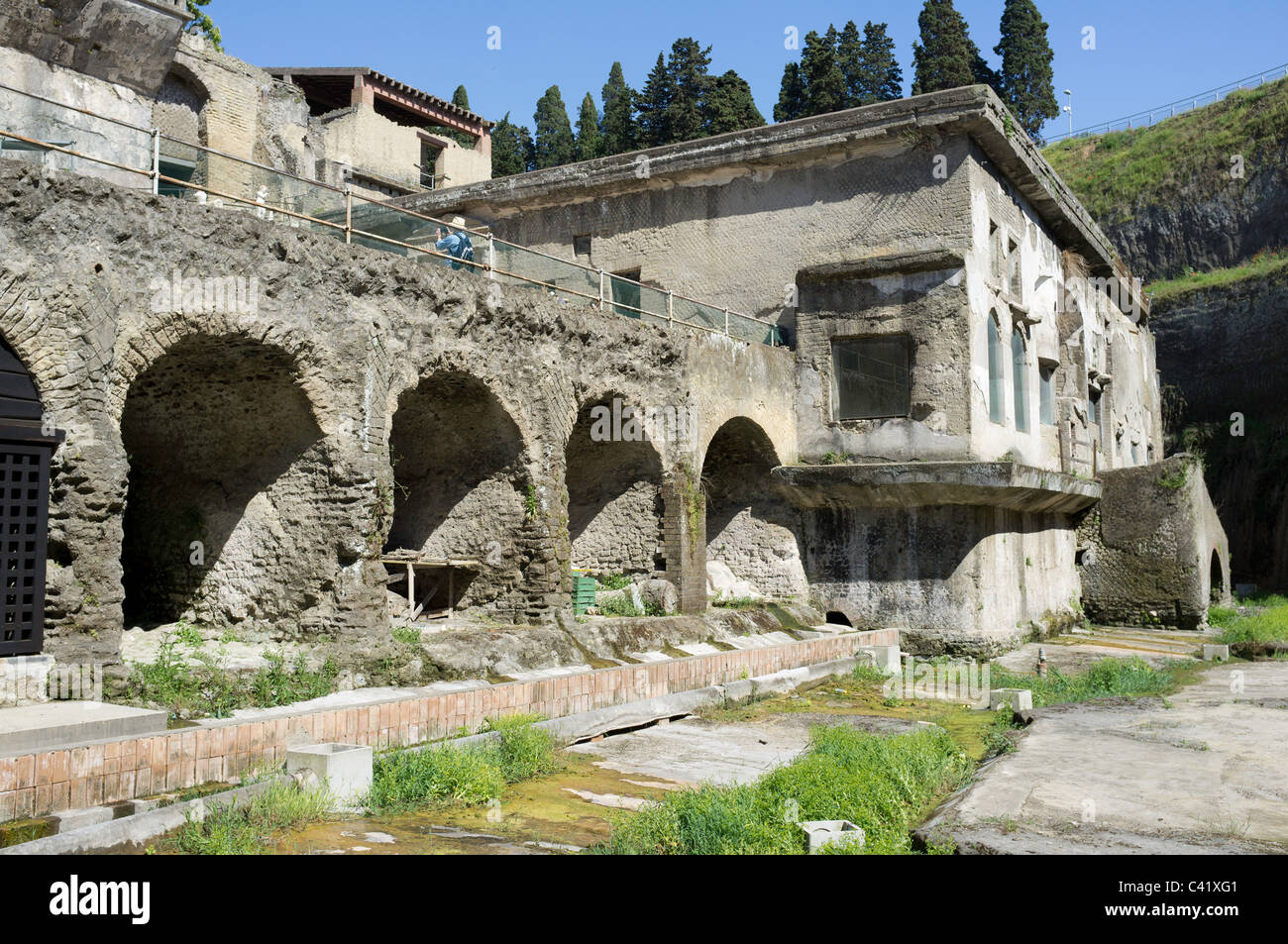The old harbour front at Herculaneum Stock Photo - Alamy