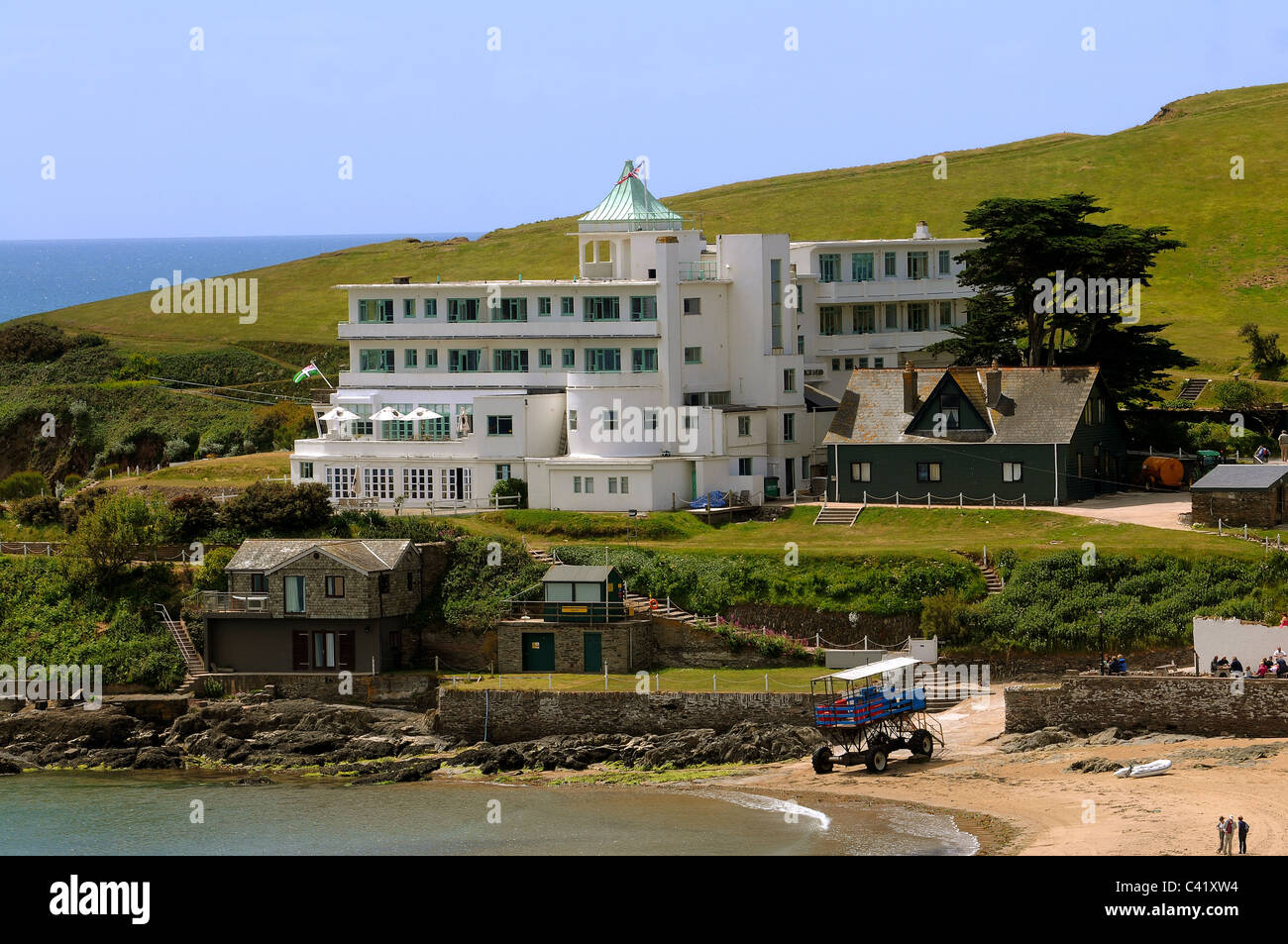 The Burgh Island Hotel off the coast of South Devon Stock Photo - Alamy