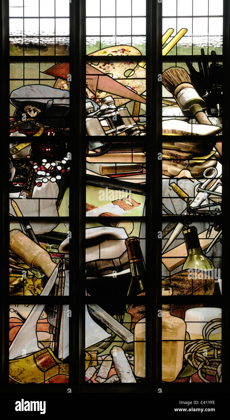 Dordrecht, Netherlands. Grote Kerk (1460-1502) Modern Stained Glass ...