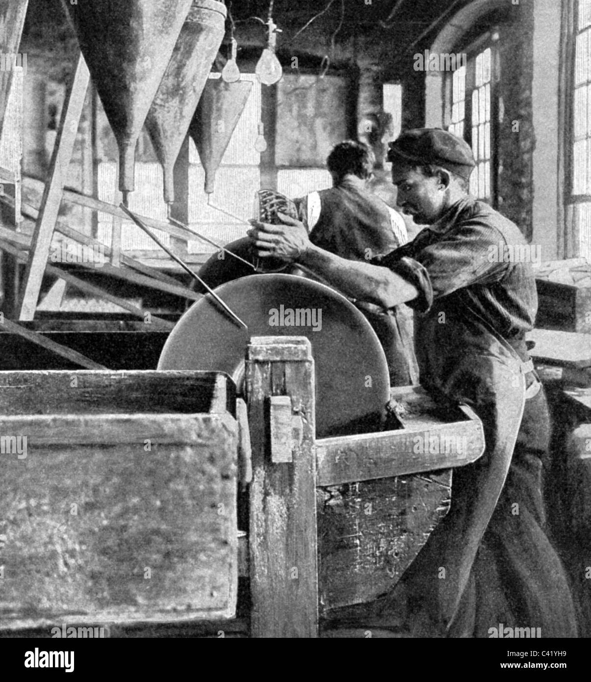 Glass grinding Black and White Stock Photos & Images - Alamy