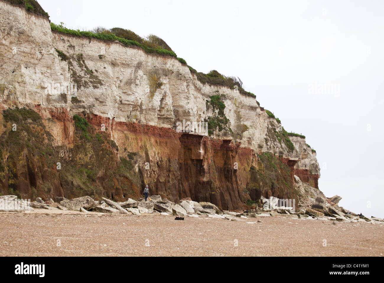 Hunstanton Cliffs from beach Stock Photo - Alamy