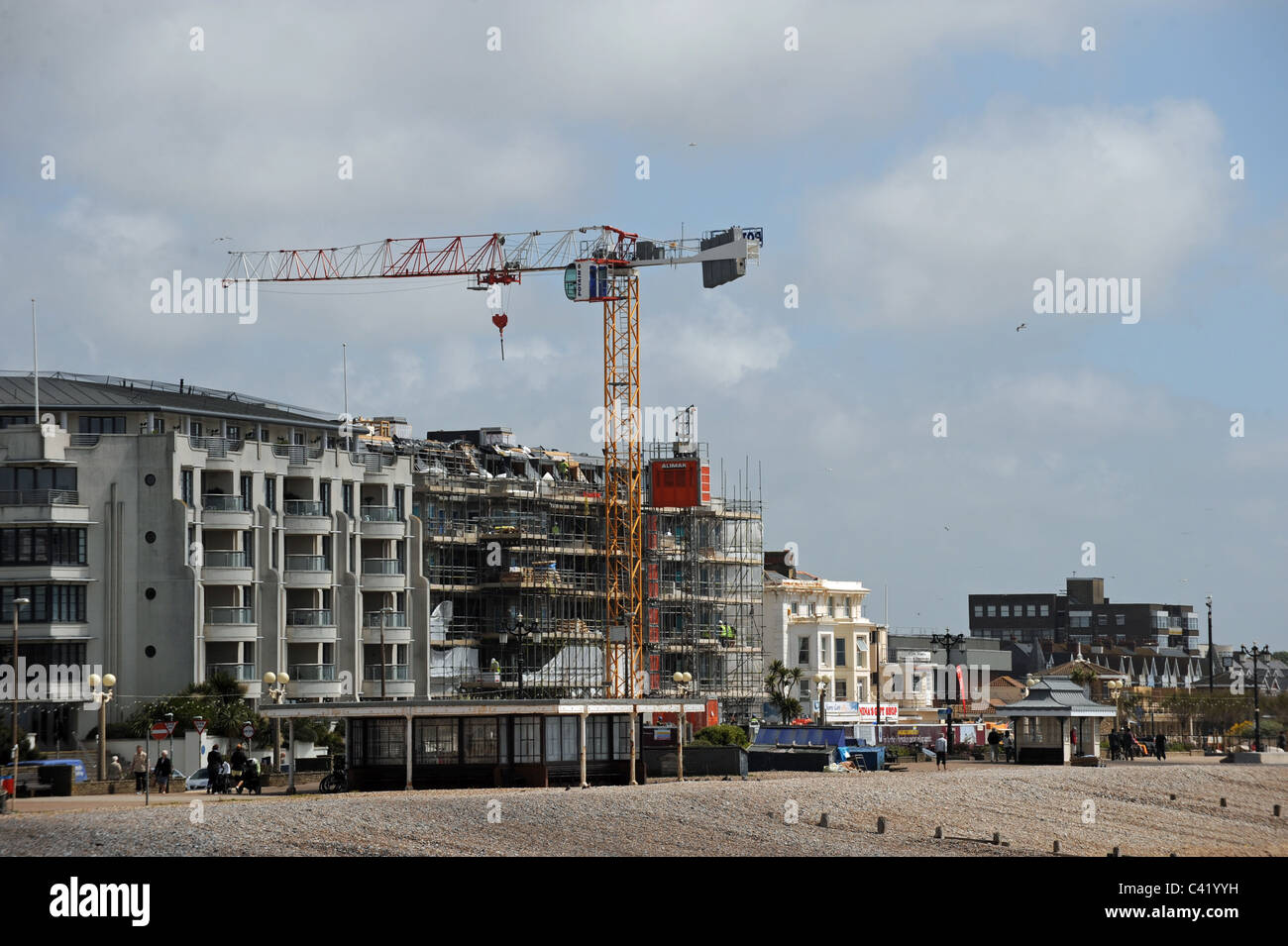 New developement under construction at Splash Point Worthing seafront ...