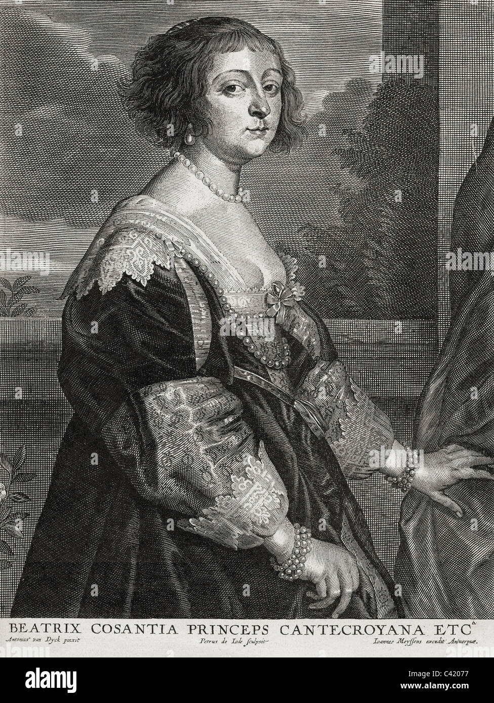 Beatrix, 1614 - 1663, Duchess consort of Lorraine 1637 - 1663, half ...