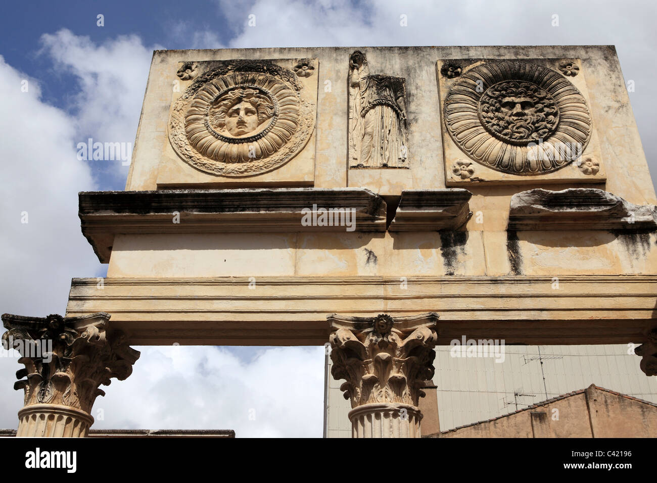 Medusa and Jupiter on the Roman Forum (Foro Municipal) in Merida ...