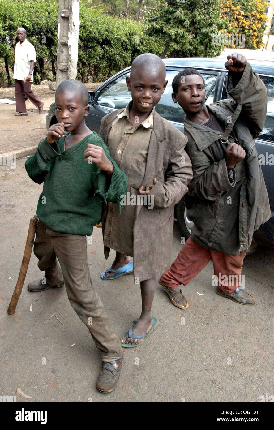 Street children in Nairobi, Kenya, Africa Stock Photo - Alamy