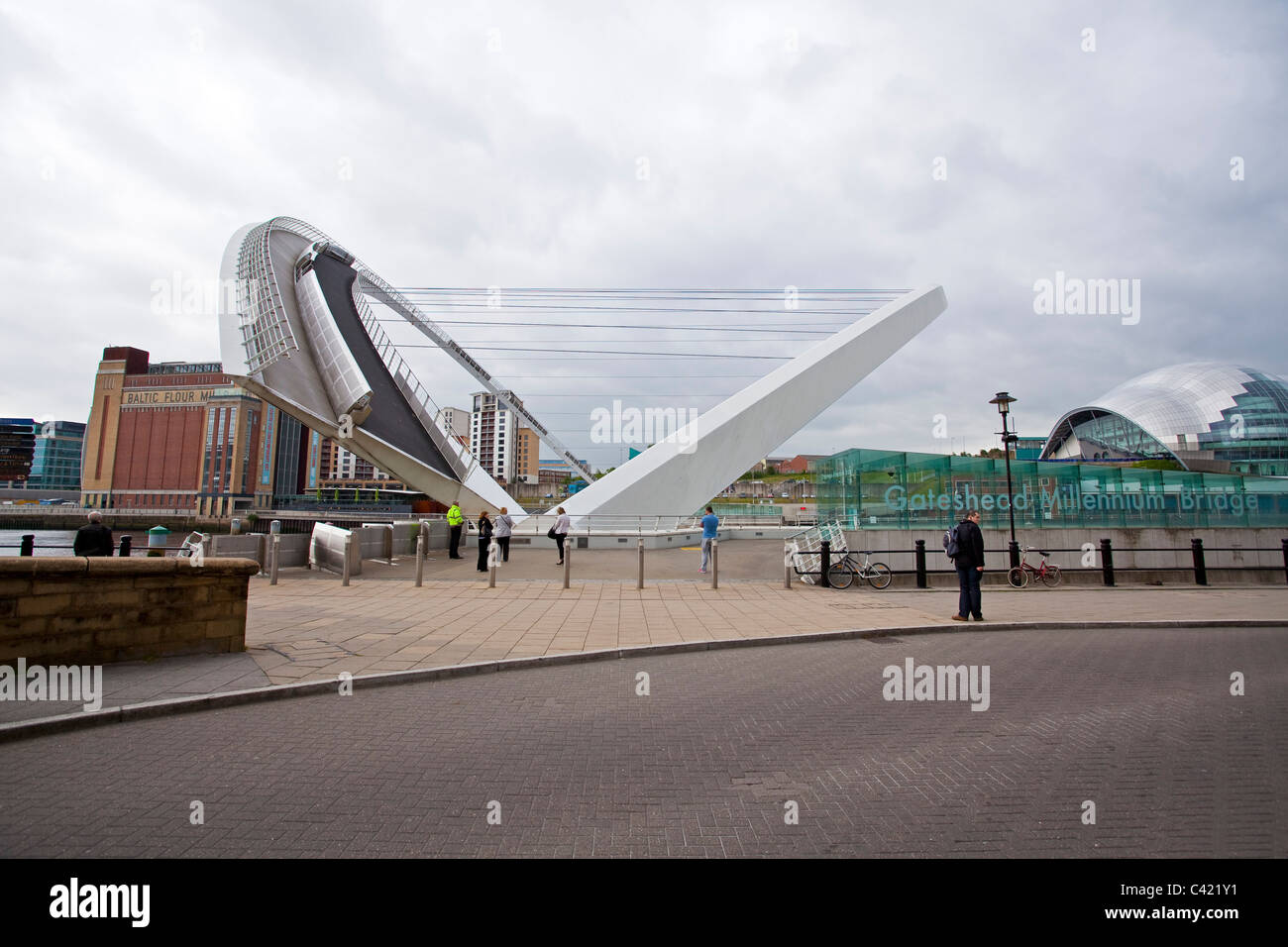 The Gateshead Millennium Bridge Newcastle Tyneside UK Stock Photo - Alamy