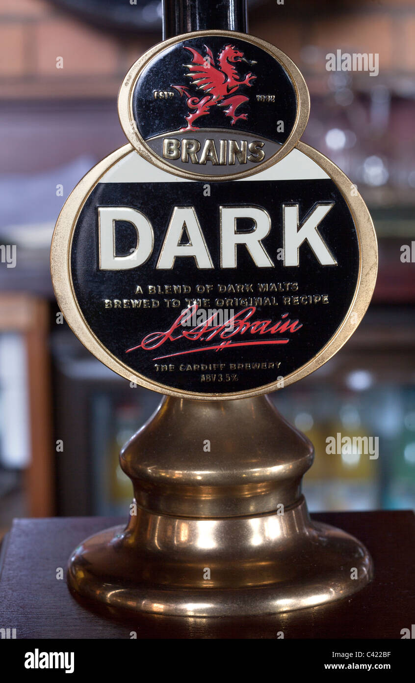 Brains Dark Beer Pump Stock Photo - Alamy