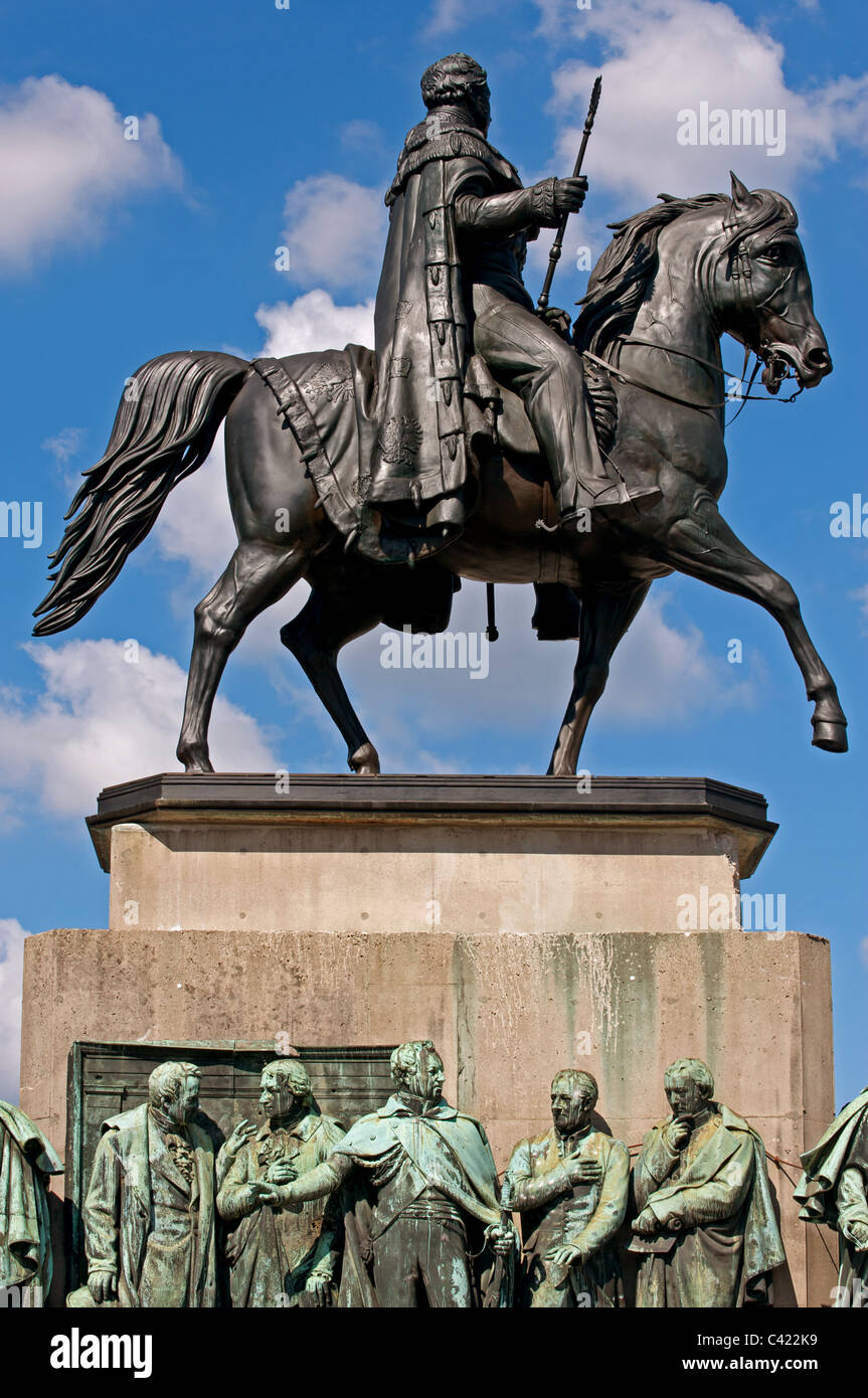 Sculpture of emperor Friedrich Wilhelm III, King of Prussia, Cologne ...