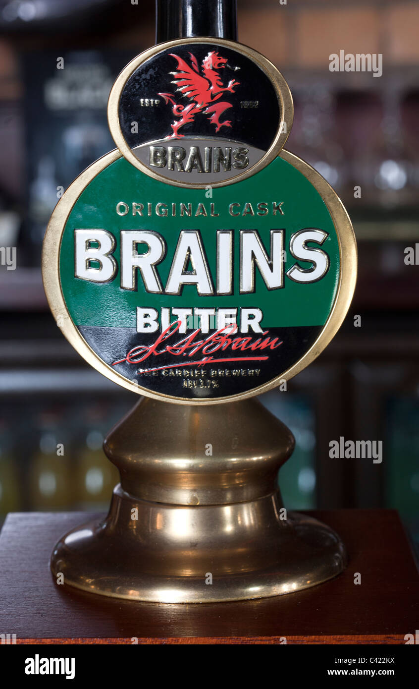 Brains Bitter Beer Pump Stock Photo - Alamy