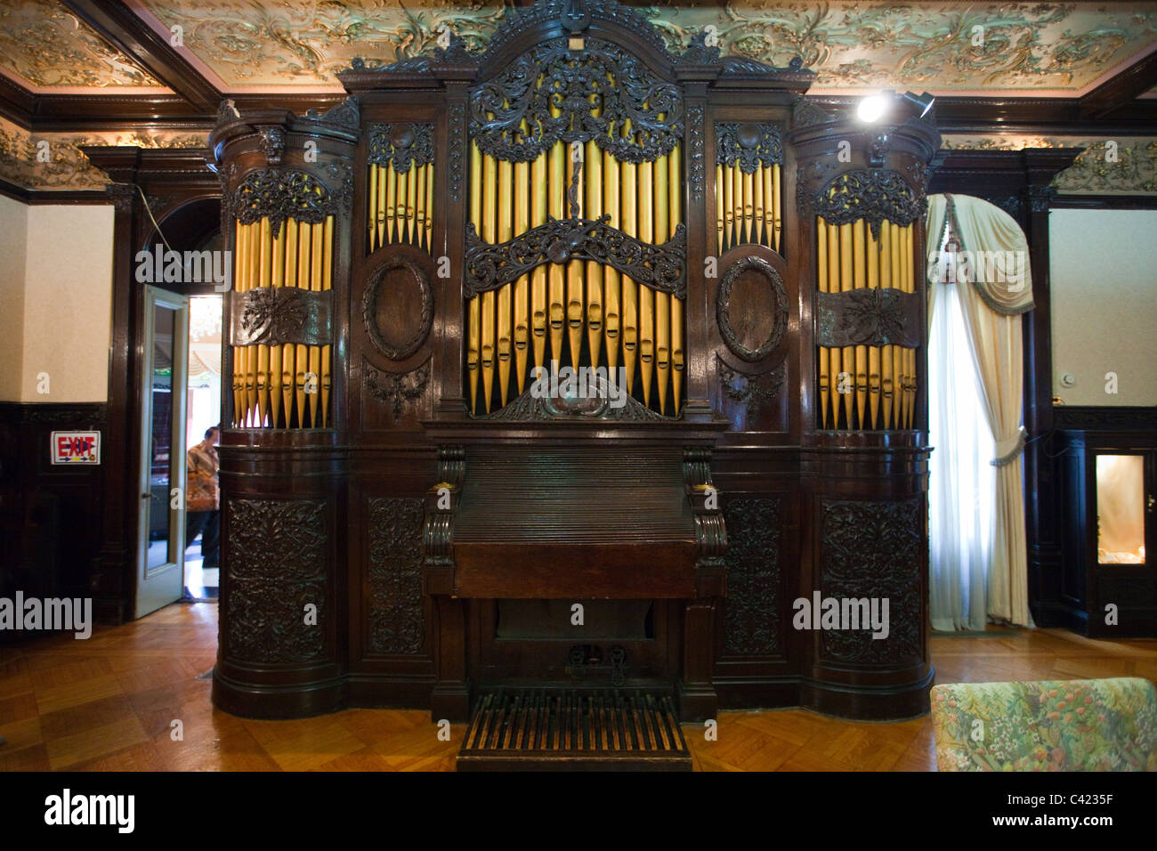 Baroque wood organ inside the Embassy of the Republic of Indonesia ...