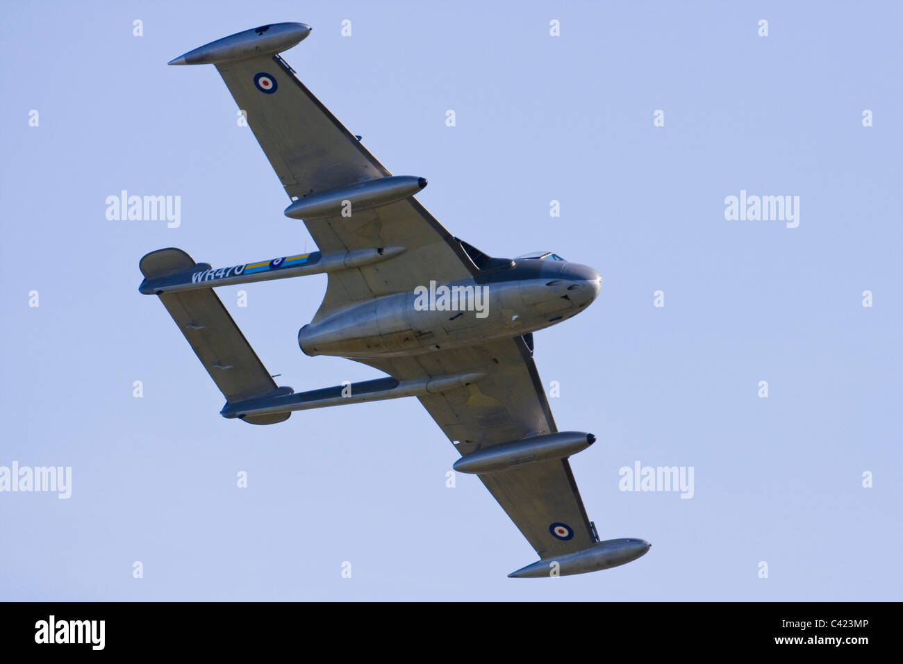 De Havilland Vampire jet at RAF Leuchars Airshow 2009, Fife, Scotland ...