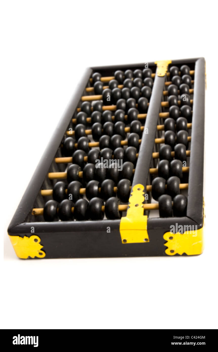 Antique Abacus isolated on white background Stock Photo - Alamy