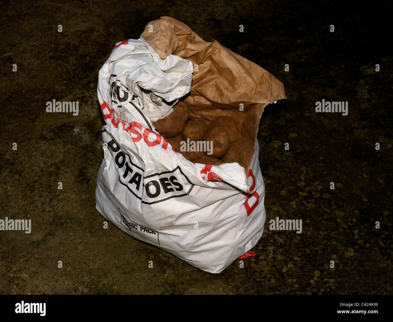 Sack of Potatoes Stock Photo - Alamy