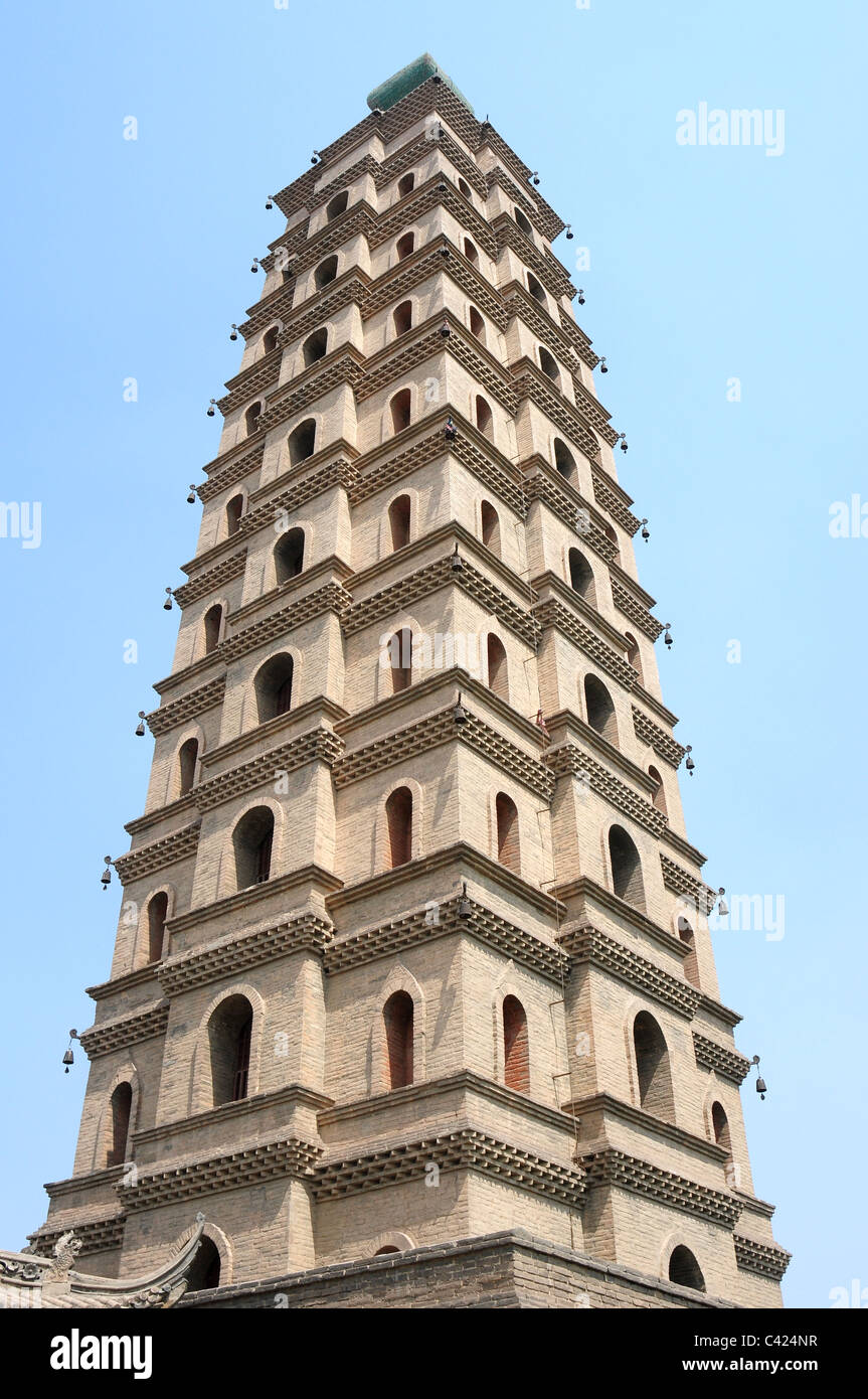 Ancient pagoda against blue sky Stock Photo - Alamy