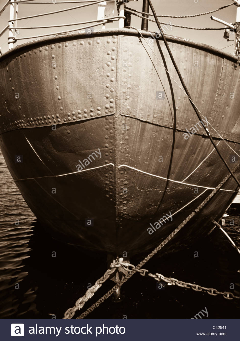 Riveted ship hull, with the rivets clearly visible Stock Photo, Royalty ...