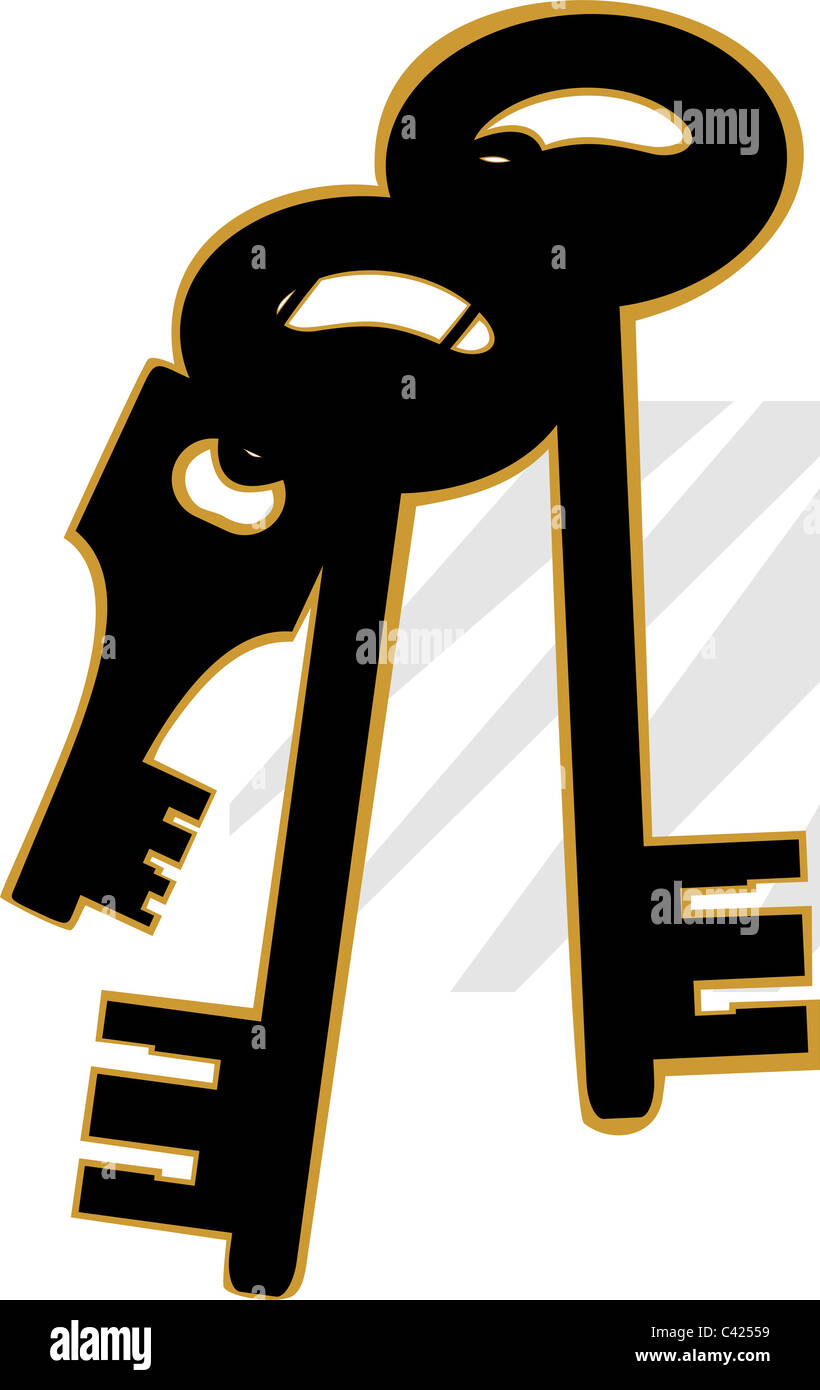 silhouettes of three keys Stock Photo - Alamy