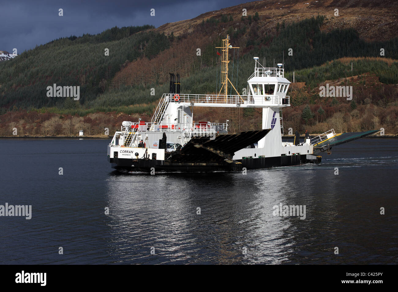 Corran Ferry on Loch Linnhe on it's journey from Nether Lochaber to ...