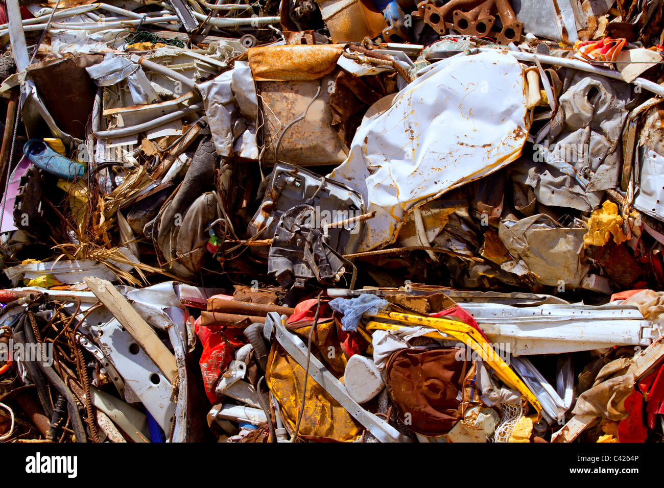 iron scrap metal compacted to recycle green process ecology industry ...