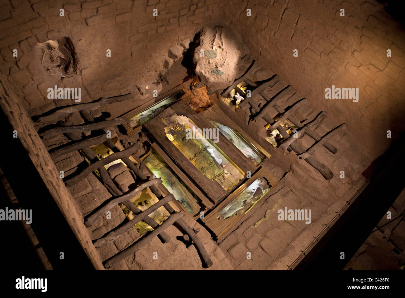 Peru, near Chiclayo, Lambayeque, Museum of the Royal Tombs of Sipan ...