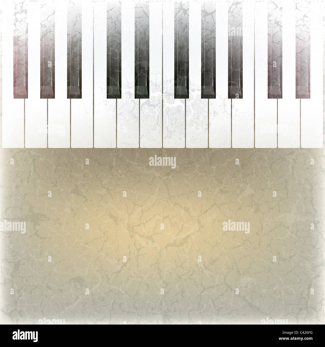 abstract grunge music background with piano keys on beige Stock Photo ...