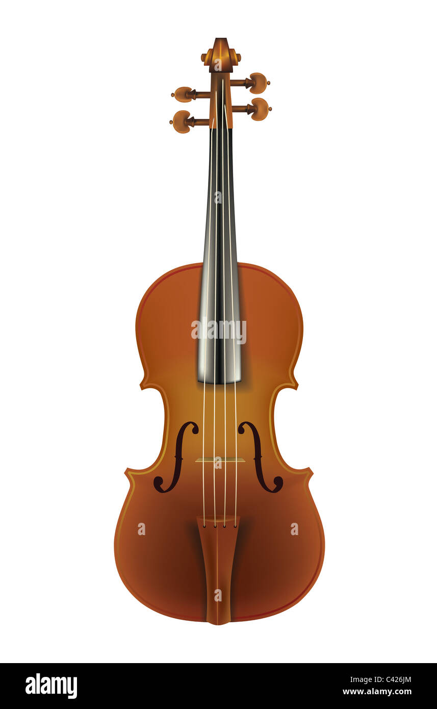 classic violin isolated on a white background Stock Photo - Alamy