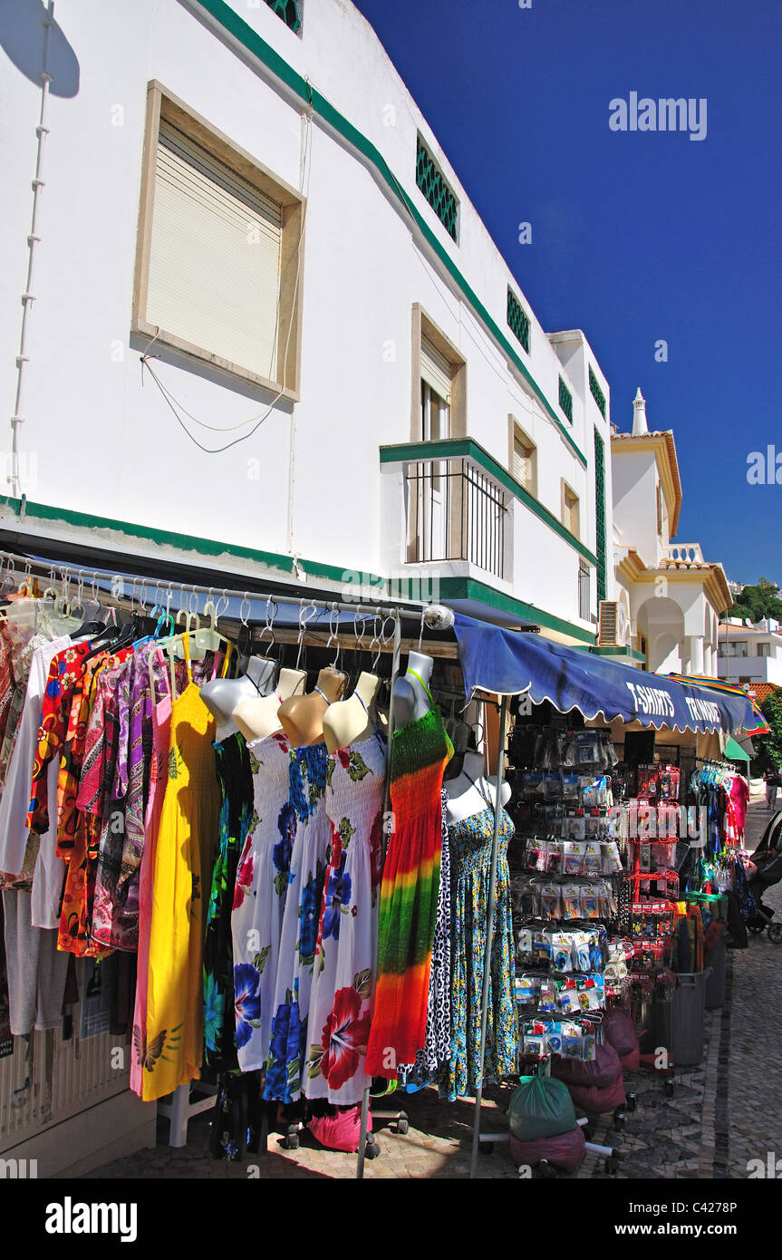 Street market stalls, Old Town, Albufeira, Algarve Region, Portugal ...