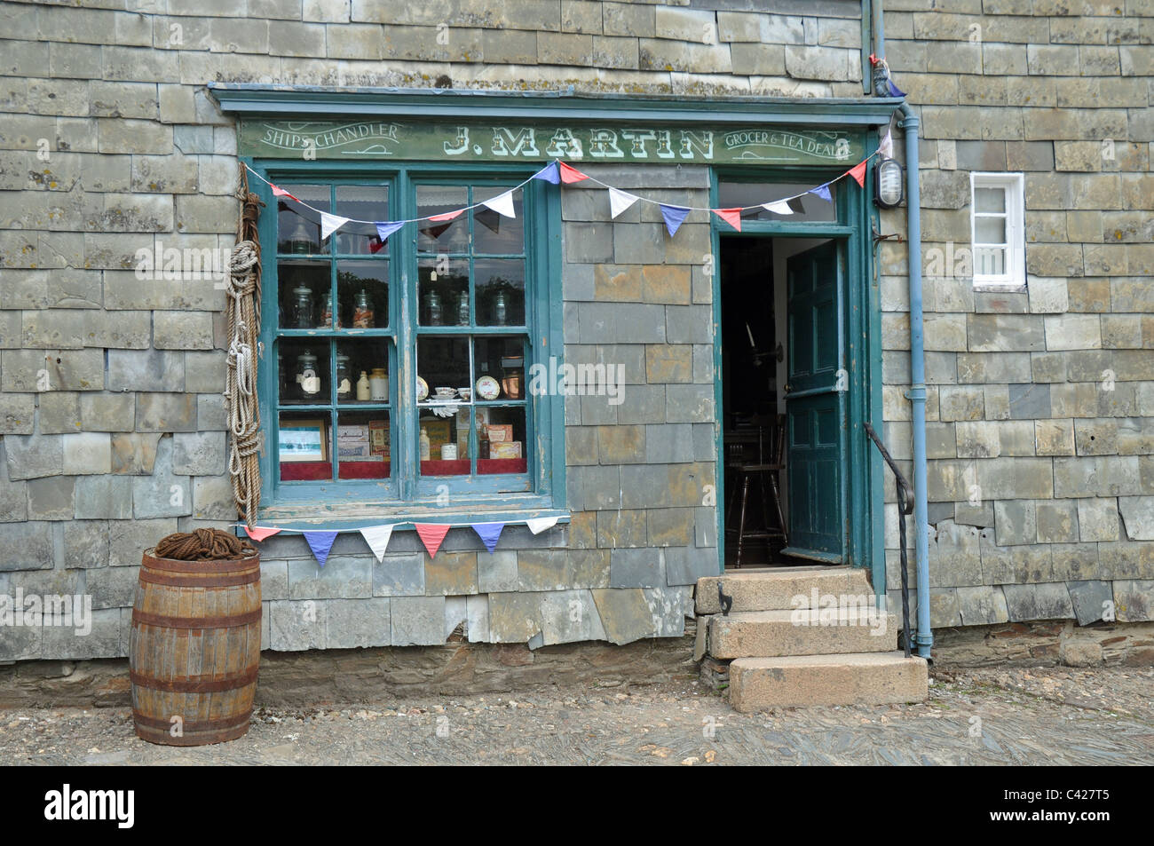 Morwellham Quay Devon England: part of the historic exhibits Stock ...