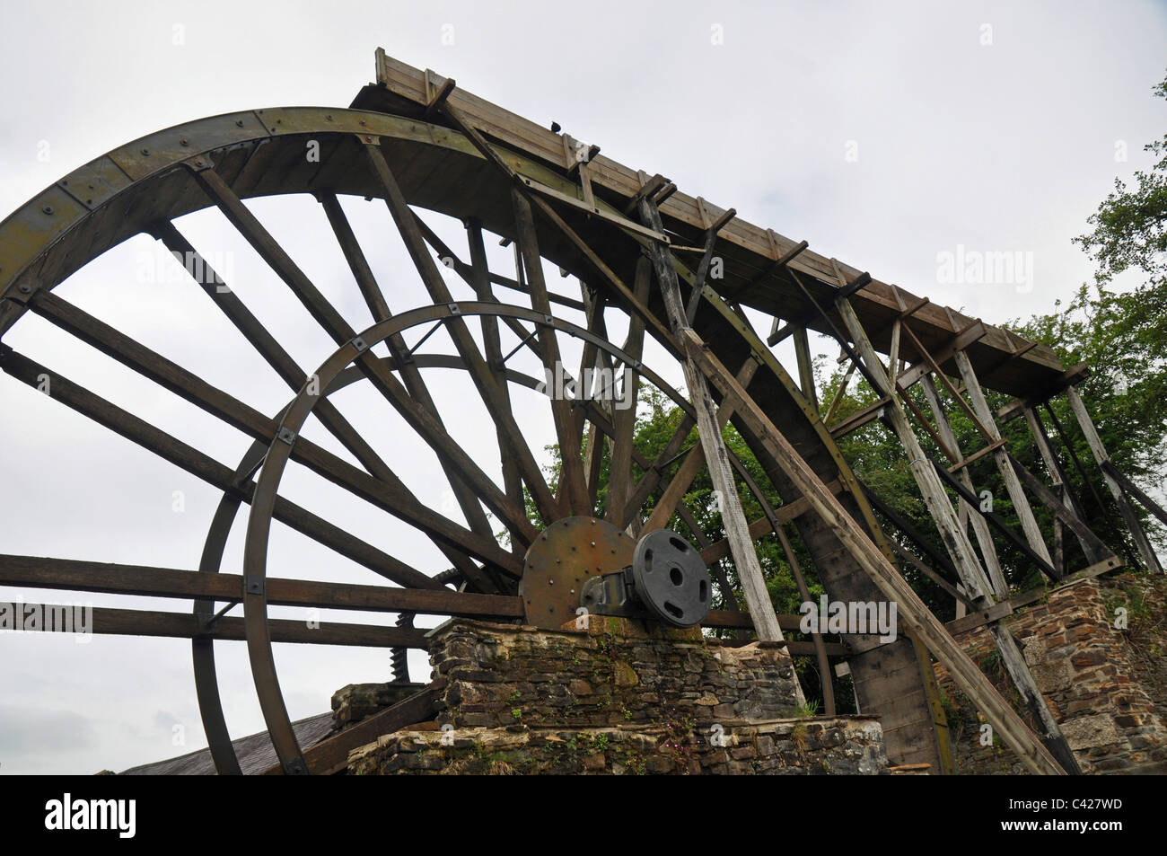 Morwellham Quay Devon England: part of the historic exhibits Stock ...