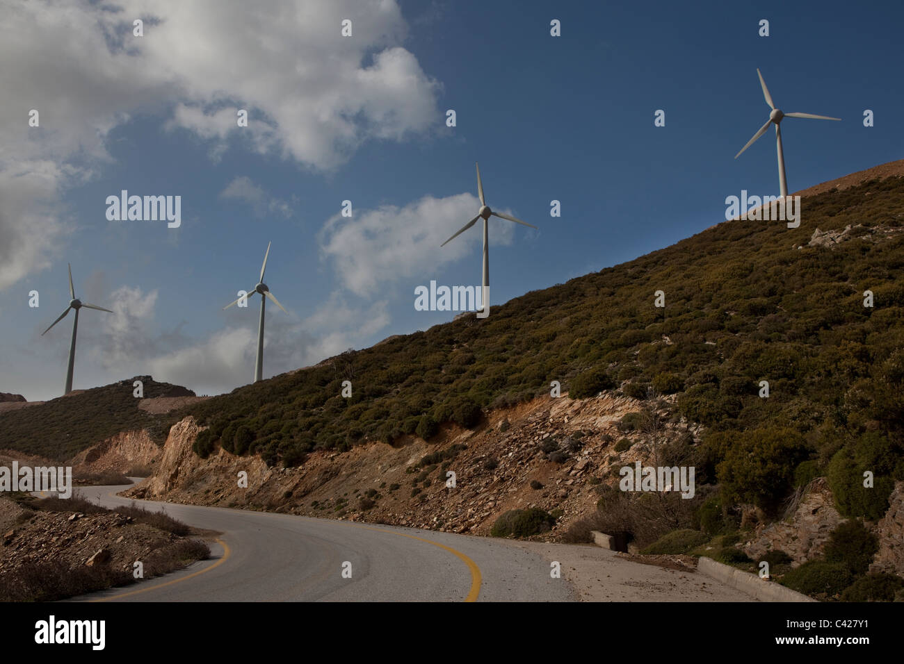 Wind power generation windmills rotating hi-res stock photography and ...