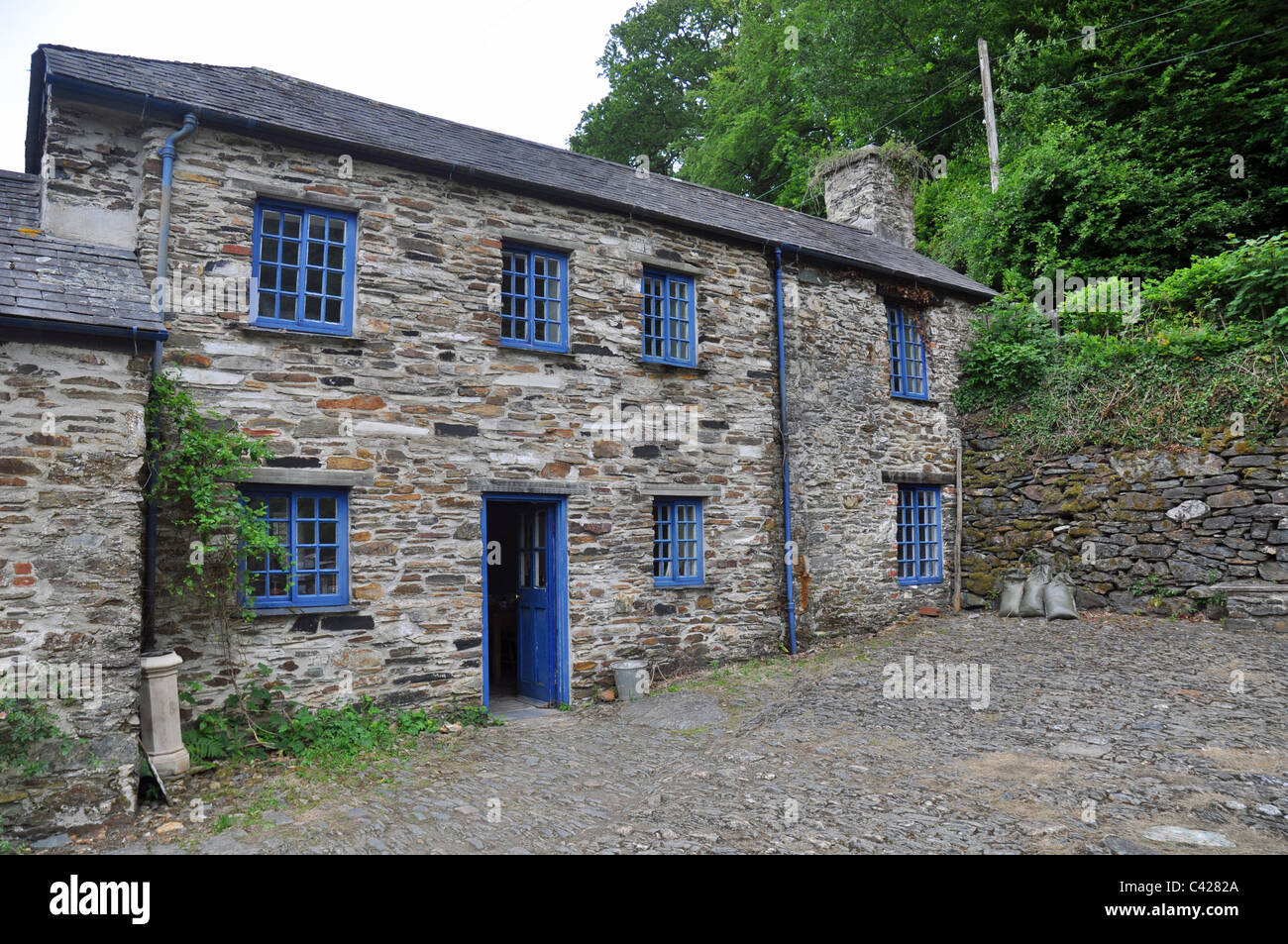 Morwellham Quay Devon England: part of the historic exhibits Stock ...