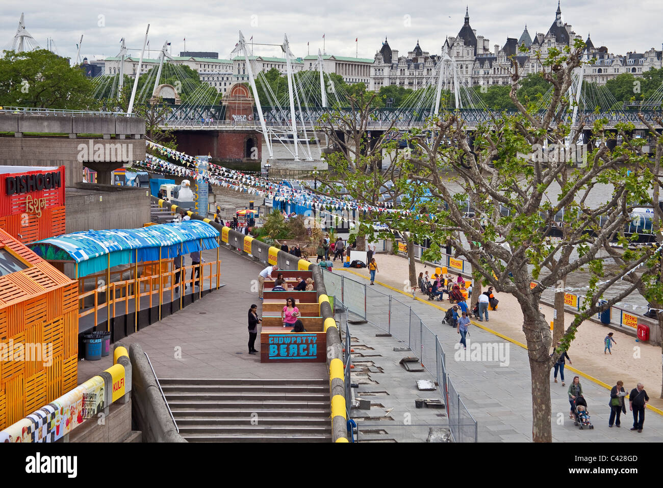 Southbank Beach London Stock Photos & Southbank Beach London Stock ...