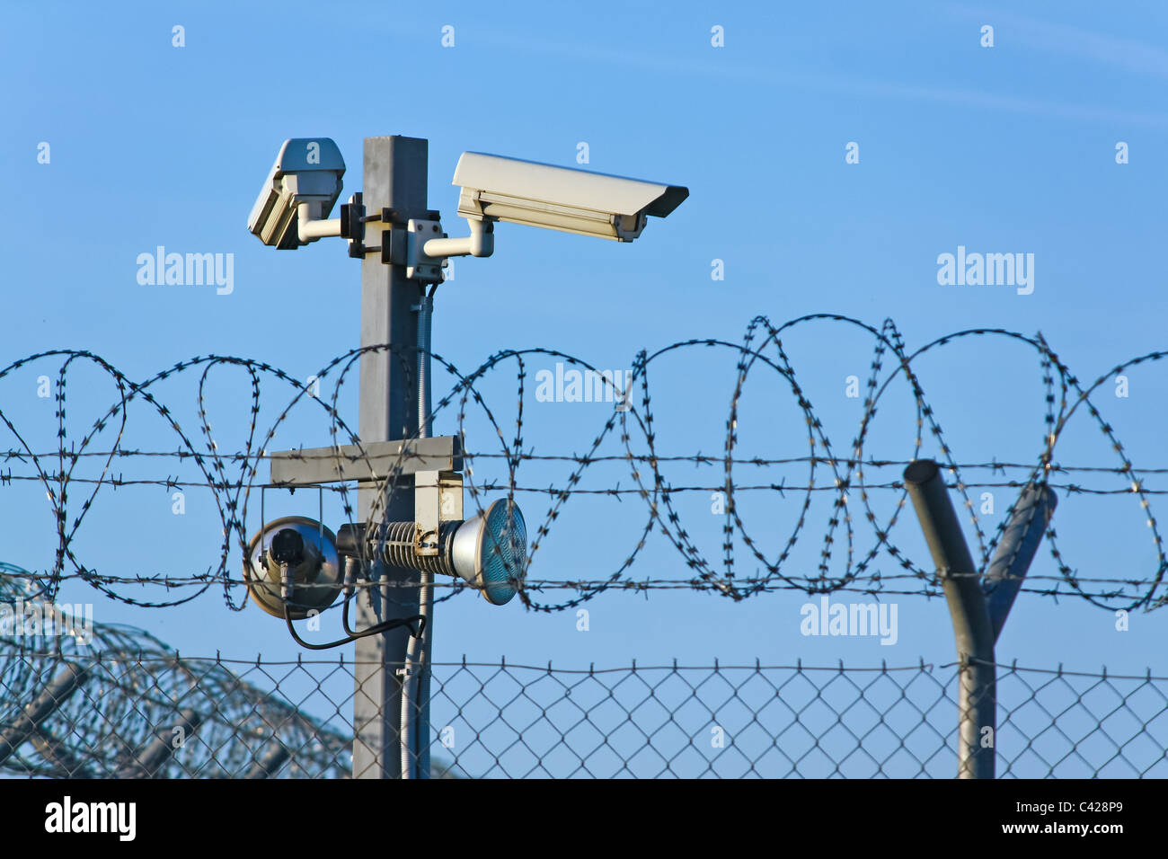 Secure area fence High Resolution Stock Photography and Images - Alamy