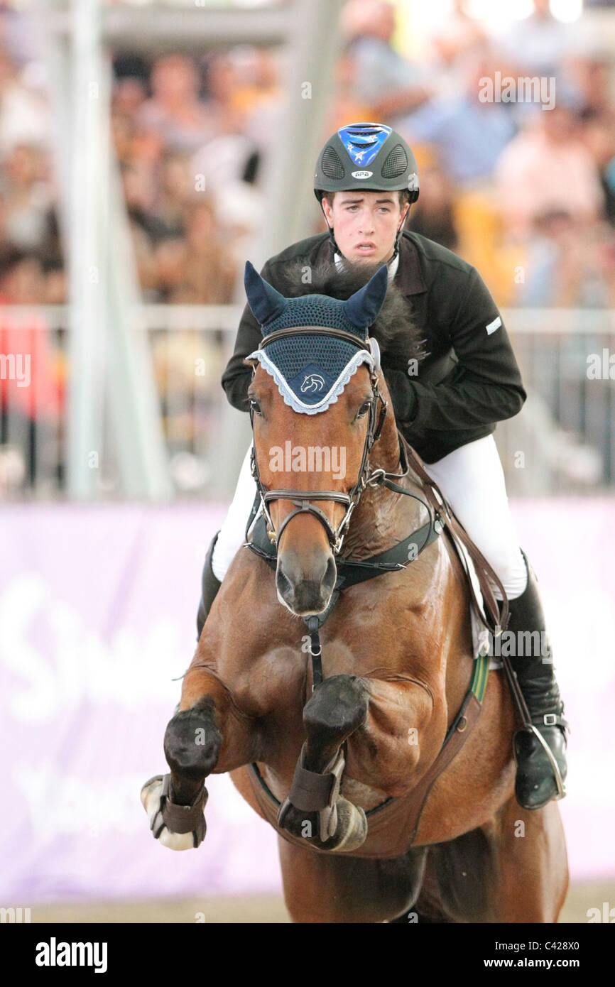 Jake Lambert of New Zealand riding LE LUCKY during the Youth Olympic ...
