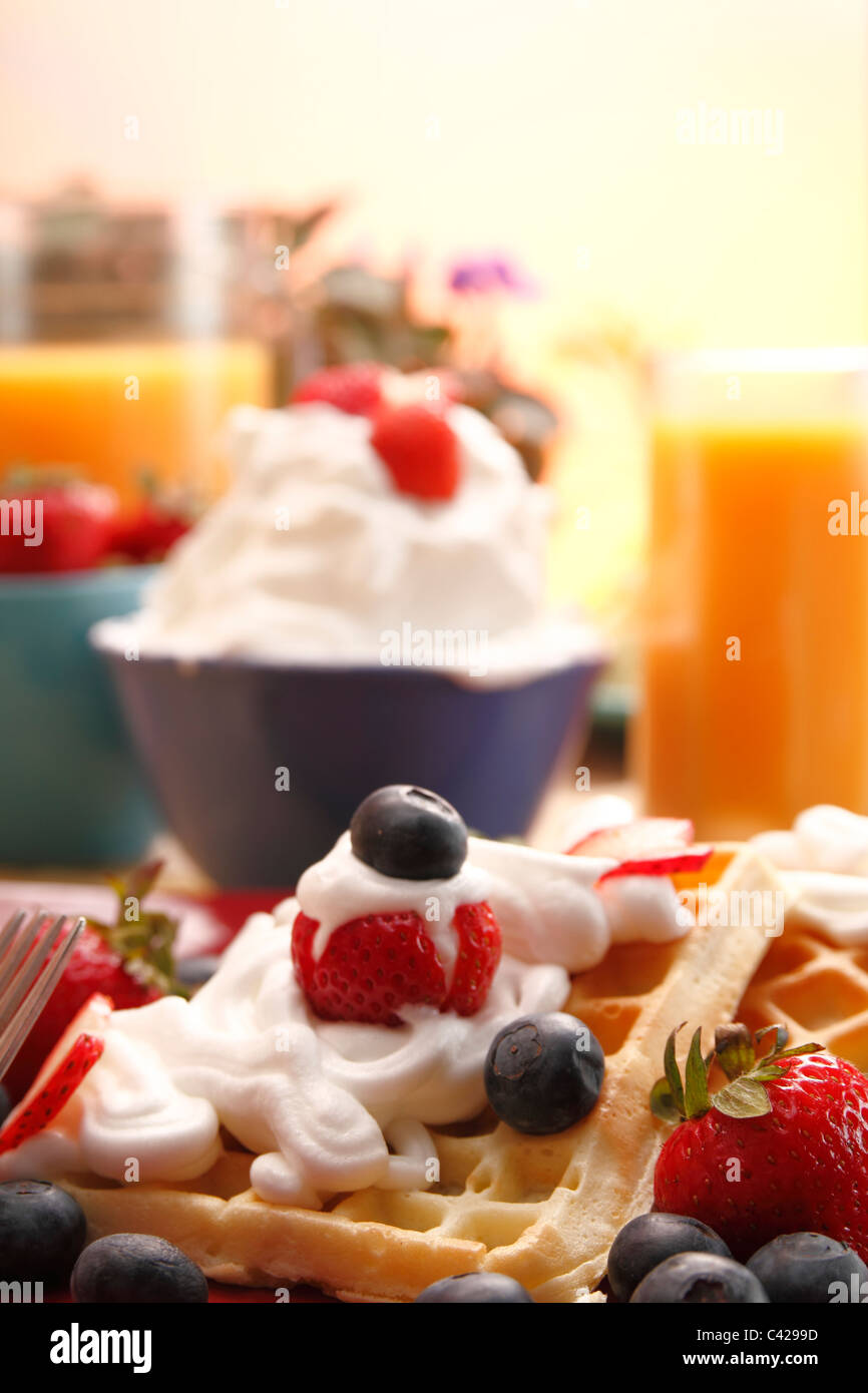 Fruit waffles hi-res stock photography and images - Alamy