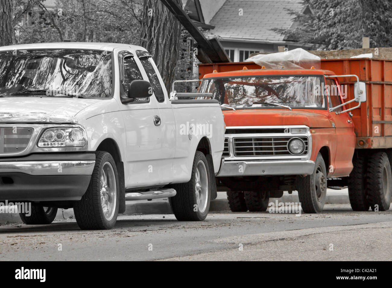 Side by side comparison of the changes pickup trucks underwent in the ...