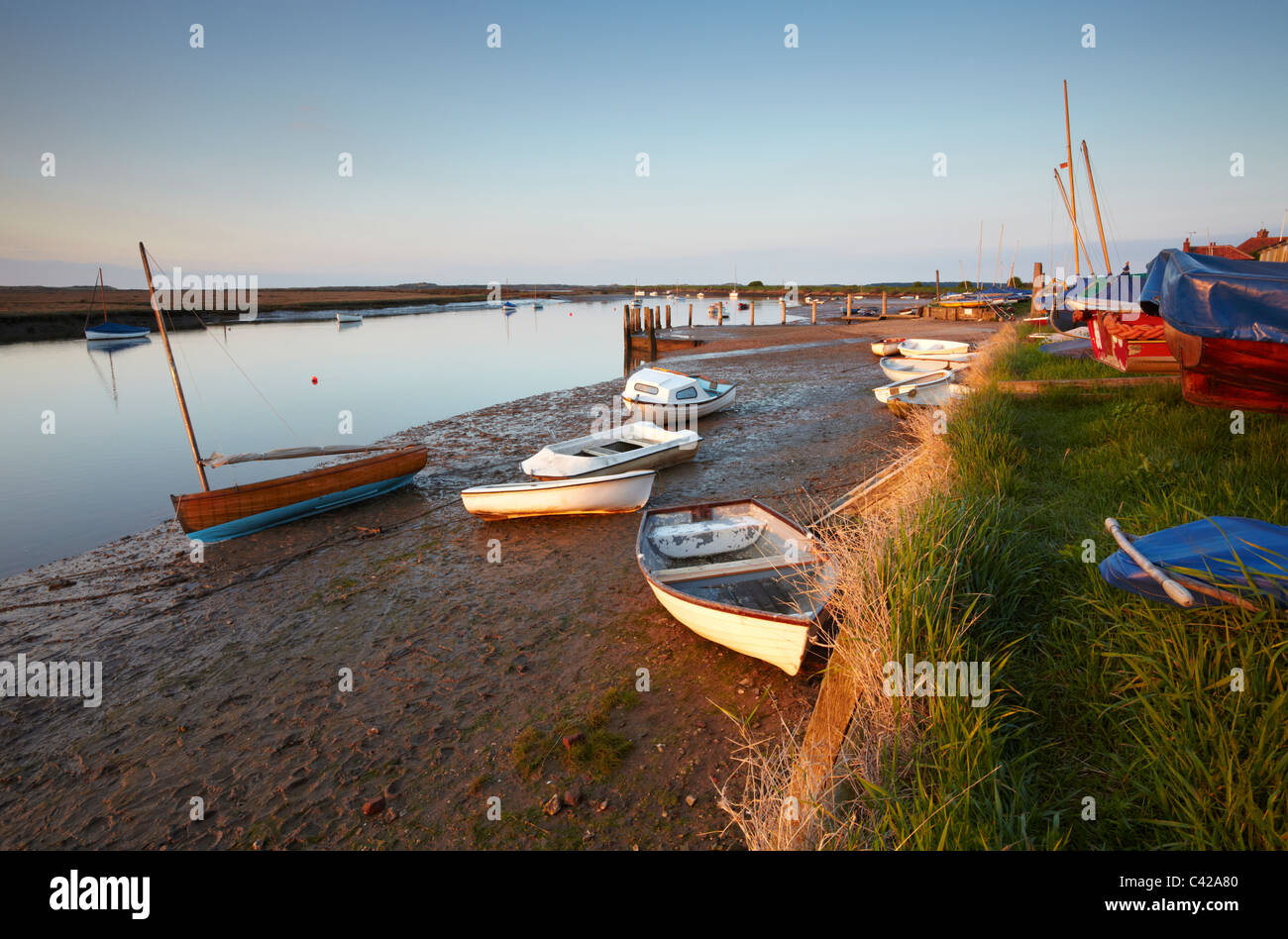 Burnham Overy Staithe on the North Norfolk Coast Stock Photo - Alamy