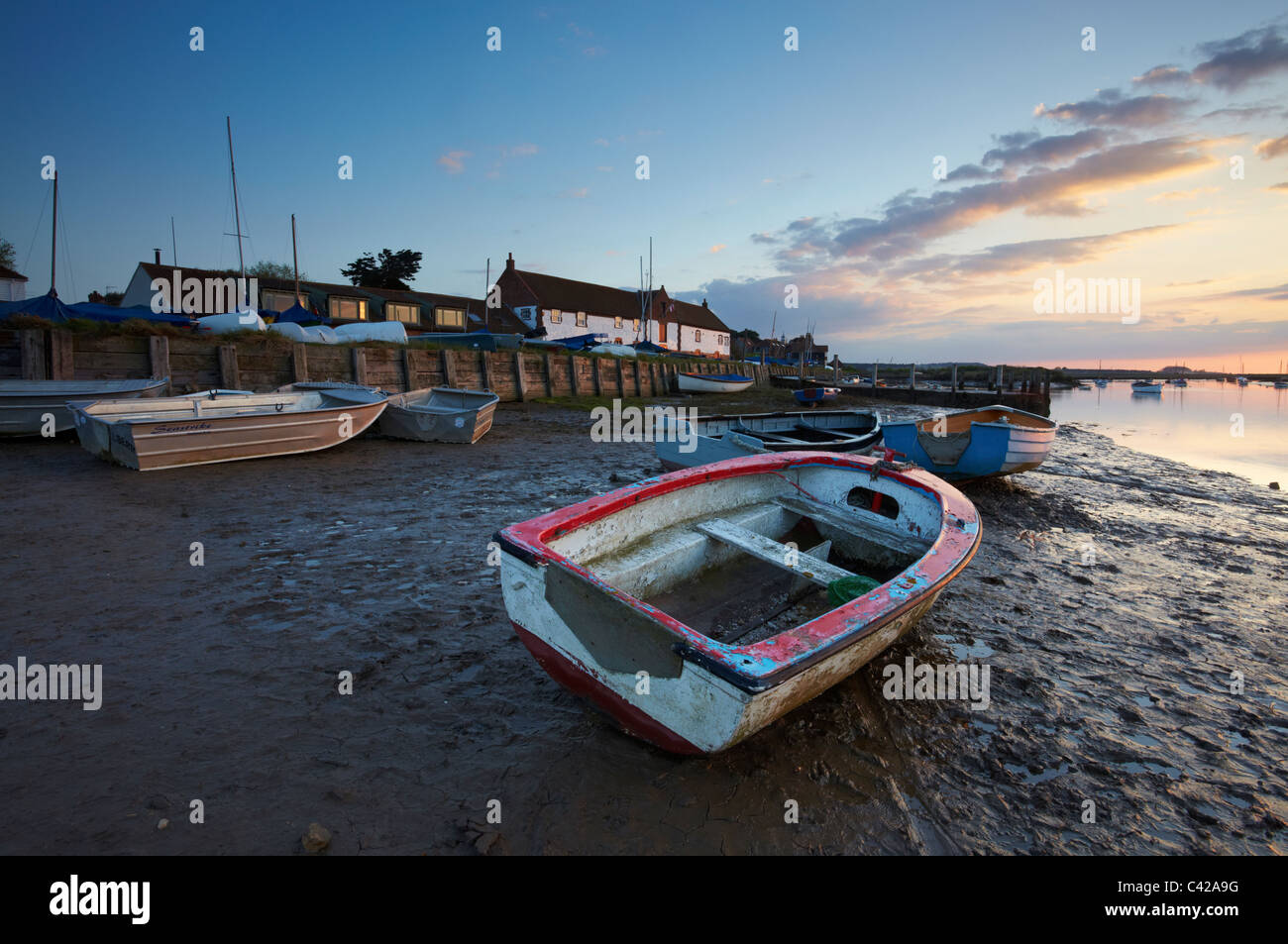 Burnham Overy Staithe on the North Norfolk Coast Stock Photo - Alamy
