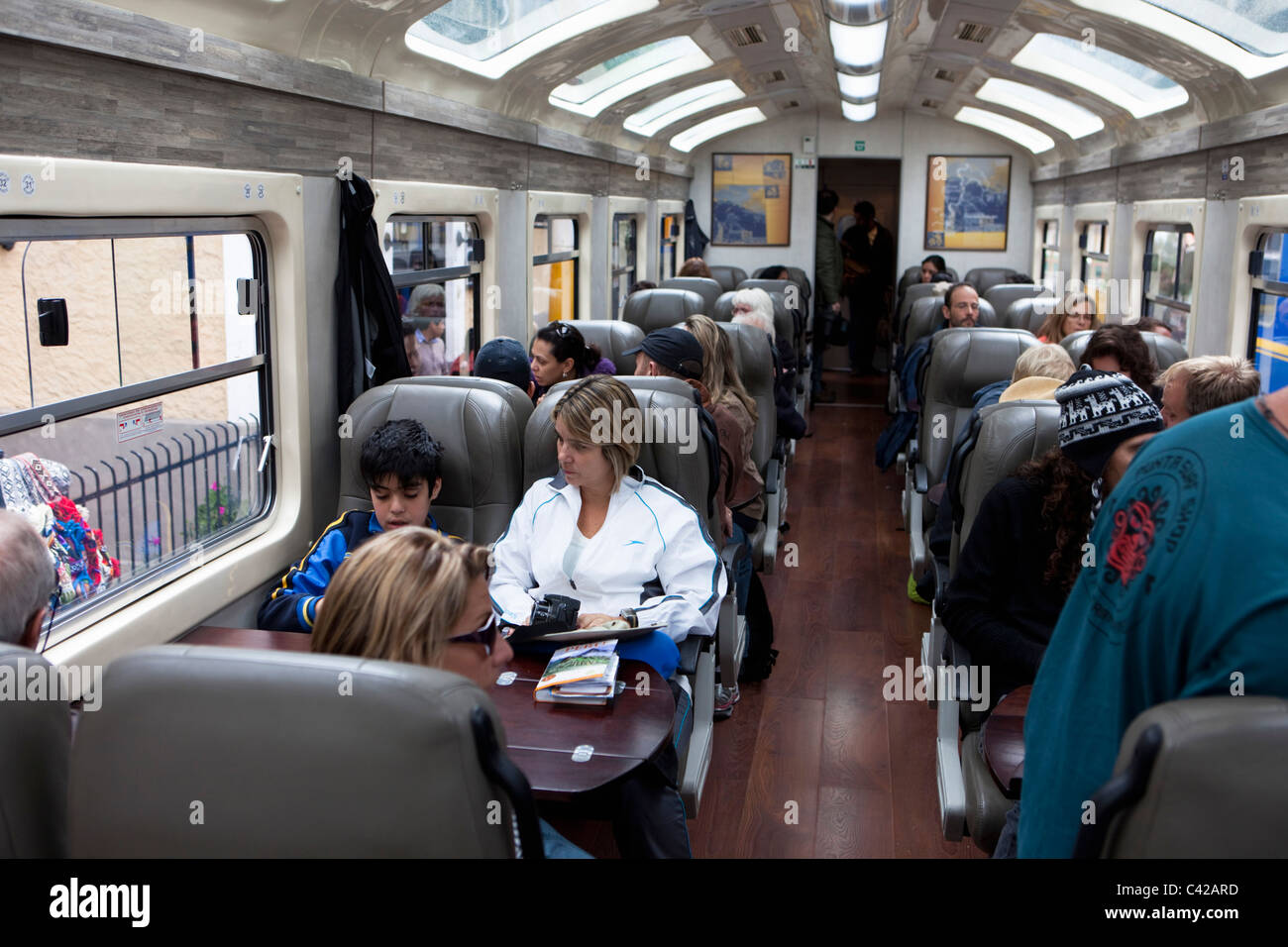 Peru, Aguas Calientes, Machu Picchu, Train from Ollantaytambo to Aguas ...