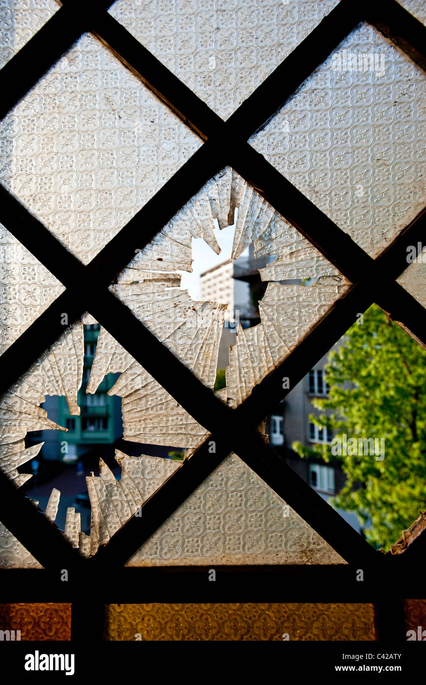 broken window glass Stock Photo - Alamy