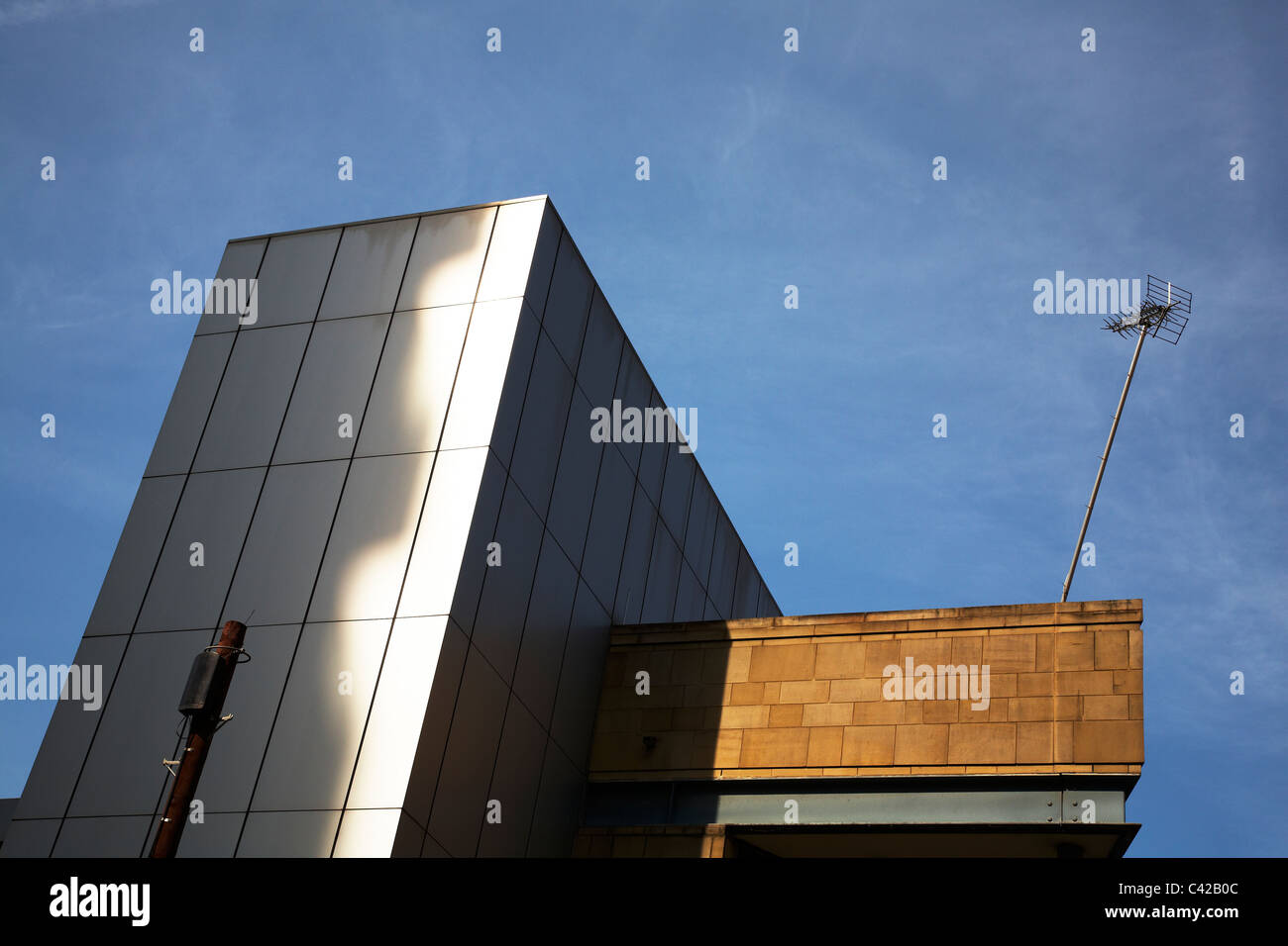 Television aerial on modern building Stock Photo - Alamy