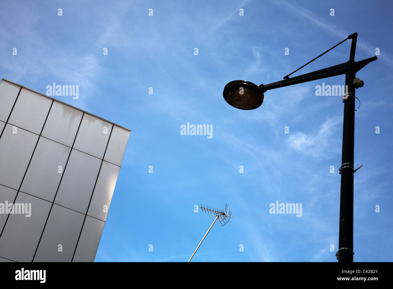 Television aerial on modern building Stock Photo - Alamy