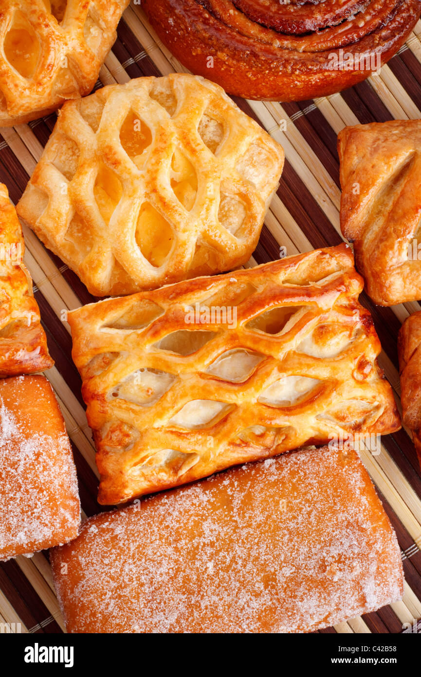 different types of biscuits on bamboo napkin, top view Stock Photo - Alamy