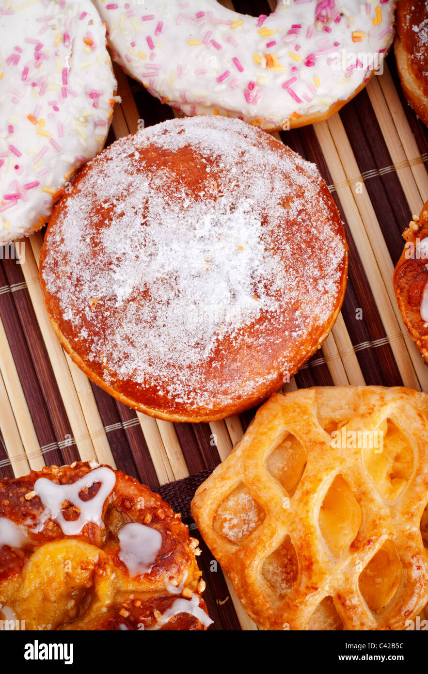 different types of biscuits on bamboo napkin, top view Stock Photo - Alamy