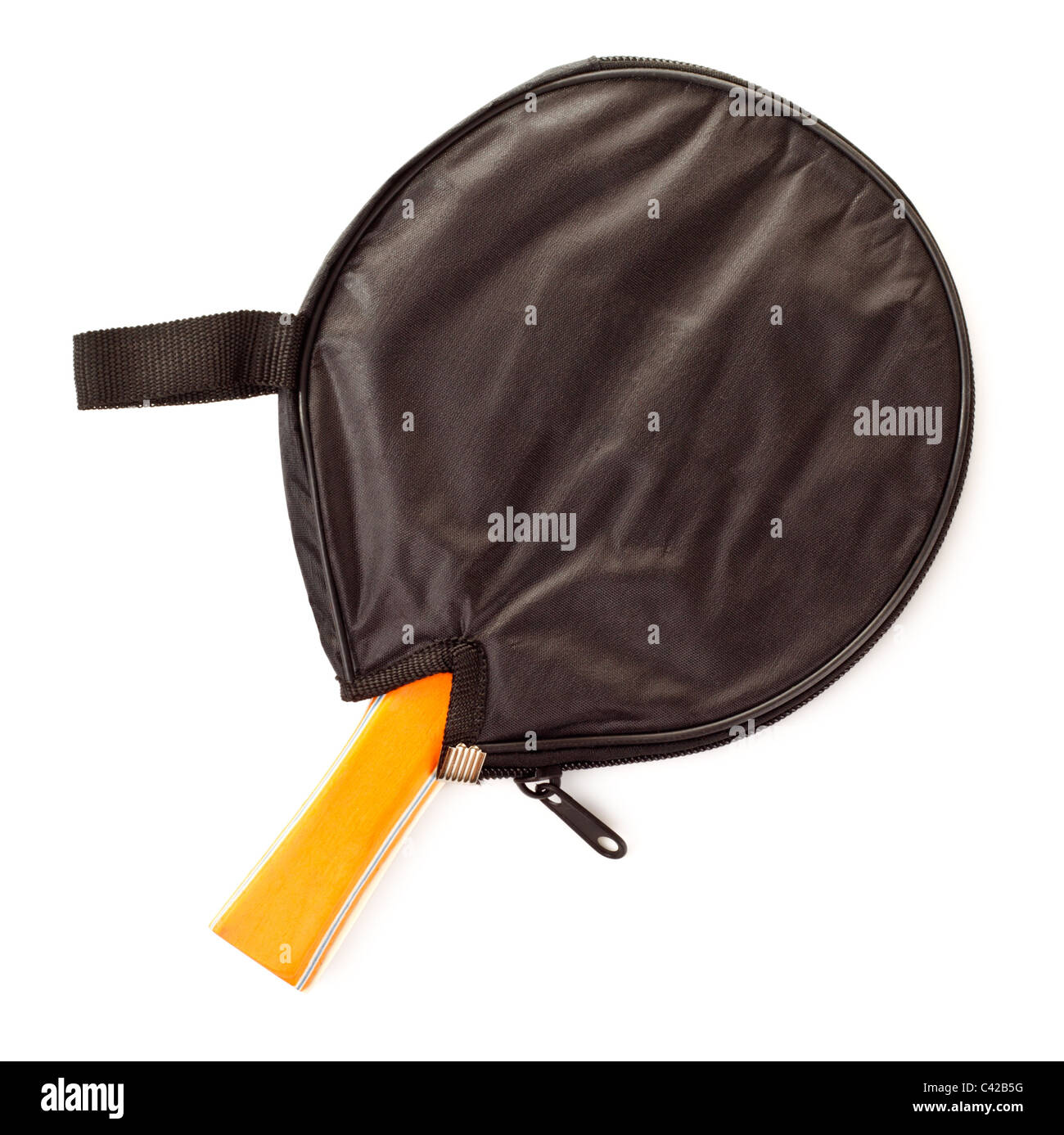 table tennis racket in cover isolated on white Stock Photo - Alamy