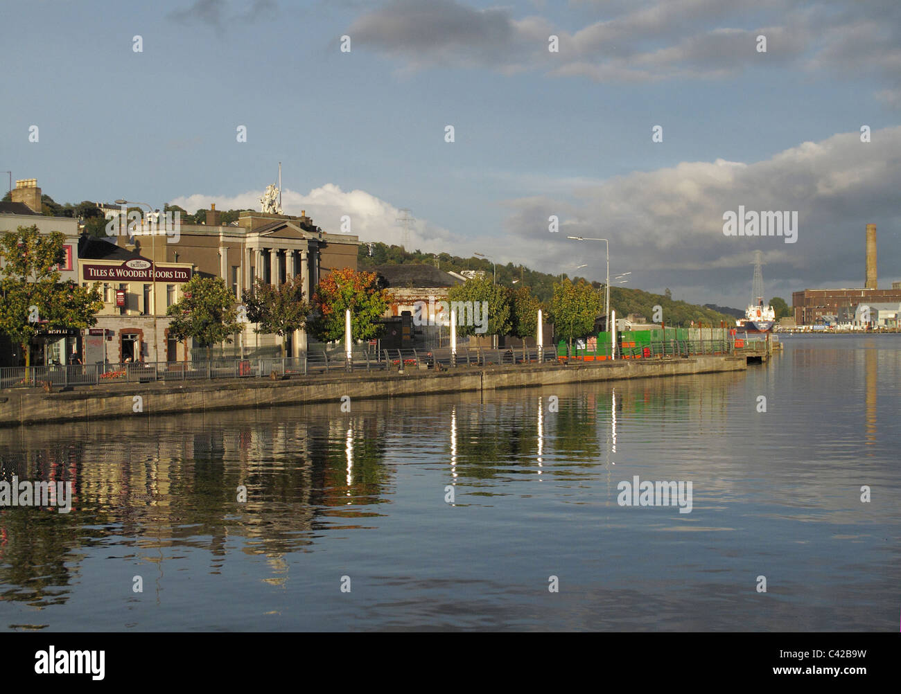 Custom House Quay, River Lee south channel, Cork City Ireland Stock ...